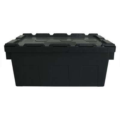 China PP Logistic Distribution Turnover Box with Lid for Fruit and Vegetable Customized Logo for sale