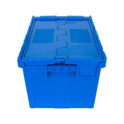 China Logistics Distribution Container Customized Color Plastic PP Crate with Lid Foldable for sale