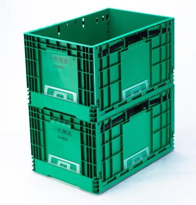 China Solid EU Plastic Turnover Box Heavy-Duty Collapsible Vegetable Crate for Storage for sale