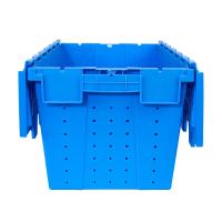 China Convenient Hinged Lid Moving Crate with Lockable Design and Customized Color Option for sale