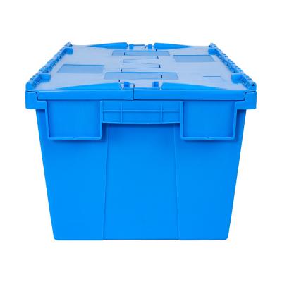 China Spacious Nest Hinged Lid PP Container for Organized Warehouse Storage for sale