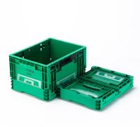 China Collapsible EU Plastic Vegetable Moving Box with Customized Logo and Stackable Crate for sale