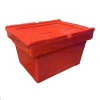 China 400x300x240 mm Solid Box Heavy Duty and Recyclable with Lid for Logistic Storage Blue for sale