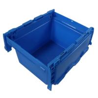 China 400x300x240 mm Solid Box Heavy Duty and Recyclable with Lid for Logistic Storage Blue for sale