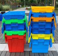 China Store Your Home Items Neatly with 680x430x320mm Blue PP Plastic Storage Boxes and Lid for sale