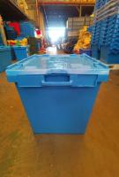 China Store Your Home Items Neatly with 680x430x320mm Blue PP Plastic Storage Boxes and Lid for sale