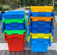 China Foldable Collapsible Stackable Pallet Box 710*575*485 for Food Packaging and Storage for sale