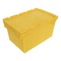 China Logistic Storage Solution Tourtop Heavy Duty Stackable Plastic Storage Crates with Lid for sale