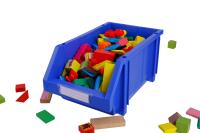 China Foldable Stackable Plastic Storage Bin with Divider 214x370x175mm Multi-Function for sale