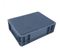 China 400X300X340mm Nestable Plastic Storage Box bin PE Moving Crate Stackable Foldable for sale