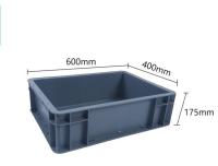 China 400X300X340mm Nestable Plastic Storage Box bin PE Moving Crate Stackable Foldable for sale