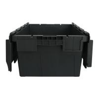 China Logistic Storage Solution Tourtop Stackable Butcher Crates with Lids Plastic Bins for sale