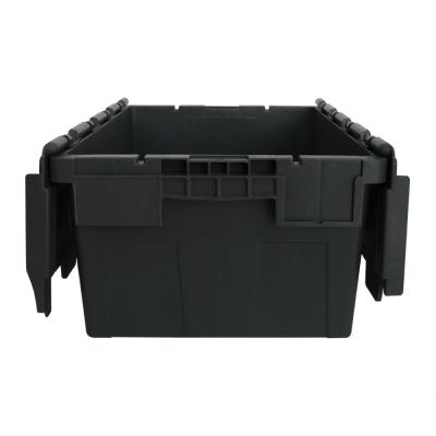 China Logistic Storage Solution Tourtop Stackable Butcher Crates with Lids Plastic Bins for sale