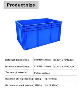 China 60L Plastic Crates Turnover Logistic Box with Lid Production Time 7-25 Days Foldable for sale