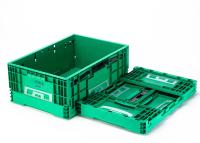 China PP Stackable Foldable Solid Box for Toy Agricultural Plastic Crate Storage Container for sale