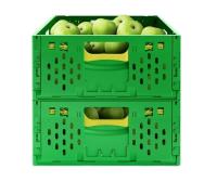 China Green Heavy Duty Transportation Plastic Crate for Warehouse and Supermarket Storage for sale