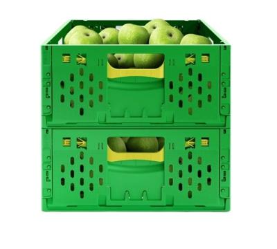 China Green Heavy Duty Transportation Plastic Crate for Warehouse and Supermarket Storage for sale