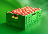 China Green Heavy Duty Transportation Plastic Crate for Warehouse and Supermarket Storage for sale