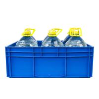 China Stackable Round Trip Totes Plastic Crate for Fish Transportation and Customized Logo for sale