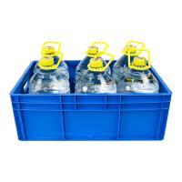 China Stackable Round Trip Totes Plastic Crate for Fish Transportation and Customized Logo for sale