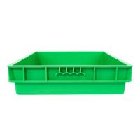 China Customized Volume Stackable Vented Plastic Crates for Bread Storage in Solid Box Style for sale