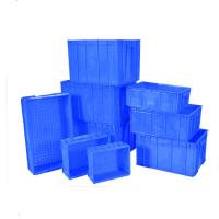 China Efficiently Designed Solid Box Style Plastic Folding Pallet Crate with Attached Lids for sale