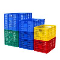 China Efficiently Designed Solid Box Style Plastic Folding Pallet Crate with Attached Lids for sale