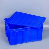 China Efficiently Designed Solid Box Style Plastic Folding Pallet Crate with Attached Lids for sale