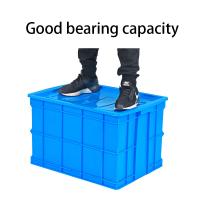 China Efficiently Designed Solid Box Style Plastic Folding Pallet Crate with Attached Lids for sale