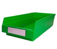 China Customized Logo Warehouse Storage Plastic Solid Box Market Display Racking Bins Stackable Plastic Shelf Bin for sale