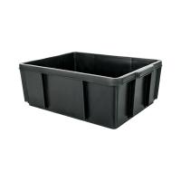 China Black Soldier Fly Plastic Crates 360x270x130mm for Transportation and Organization for sale