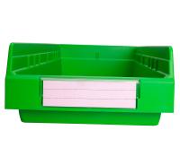 China Customized Logo Warehouse Storage Plastic Solid Box Market Display Racking Bins Stackable Plastic Shelf Bin for sale
