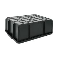 China Black Soldier Fly Plastic Crates 360x270x130mm for Transportation and Organization for sale