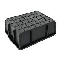 China Black Soldier Fly Plastic Crates 360x270x130mm for Transportation and Organization for sale
