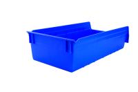 China Customized Logo Warehouse Storage Plastic Solid Box Market Display Racking Bins Stackable Plastic Shelf Bin for sale