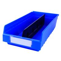 China Customized Logo Warehouse Storage Plastic Solid Box Market Display Racking Bins Stackable Plastic Shelf Bin for sale
