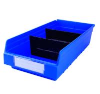 China Customized Logo Warehouse Storage Plastic Solid Box Market Display Racking Bins Stackable Plastic Shelf Bin for sale