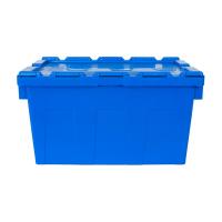 China Heavy Duty Logistic Nestable Stackable Plastic Storage Moving Boxes with Folding Style for sale