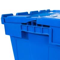 China Heavy Duty Logistic Nestable Stackable Plastic Storage Moving Boxes with Folding Style for sale