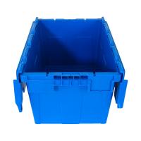 China Heavy Duty Logistic Nestable Stackable Plastic Storage Moving Boxes with Folding Style for sale
