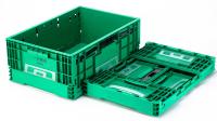 China Foldable Agricultural Storage Crate Stackable EU Plastic Parts Box PP Moving Containers for sale