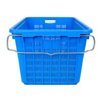 China 740x515x390mm Eco-Friendly Plastic Turnover Basket for Stacking Vegetables and Fruits for sale
