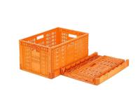 China Collapsible Vented Storage Crate 600x400x300mm PP for Transportation and Supermarket for sale