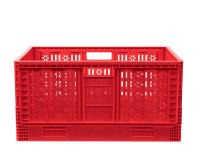China Collapsible Vented Storage Crate 600x400x300mm PP for Transportation and Supermarket for sale