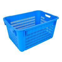 China Convenient Handle Plastic Crate for Organizing and Transporting Food Grade Products for sale