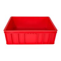 China Convenient Turnover Bins Milk Crate for Heavy Duty 490*355*164mm Plastic Beer Bottles for sale