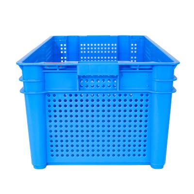 China Mesh Style 640x415x305mm Stackable Plastic Turnover Basket for Space Saving Solution for sale