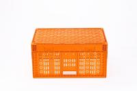 China Foldable Vented Basket Food Grade Plastic Collapsible Crate for Stackable Logistics for sale