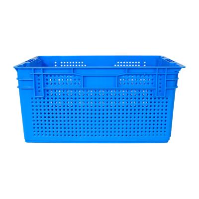 China Moving Design Vented Mesh Plastic Basket for Fruit Vegetable Storage Crate Eco-Friendly for sale