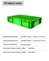 China Logistic Storage HDPE Plastic Crates for Sturdy Organization of Vegetables and Fruits for sale